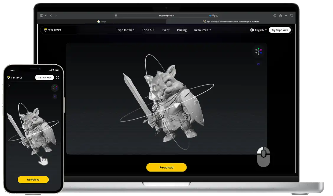 免费 OBJ 查看器：在线在任何设备上查看 .obj 格式文件 | Tripo AI