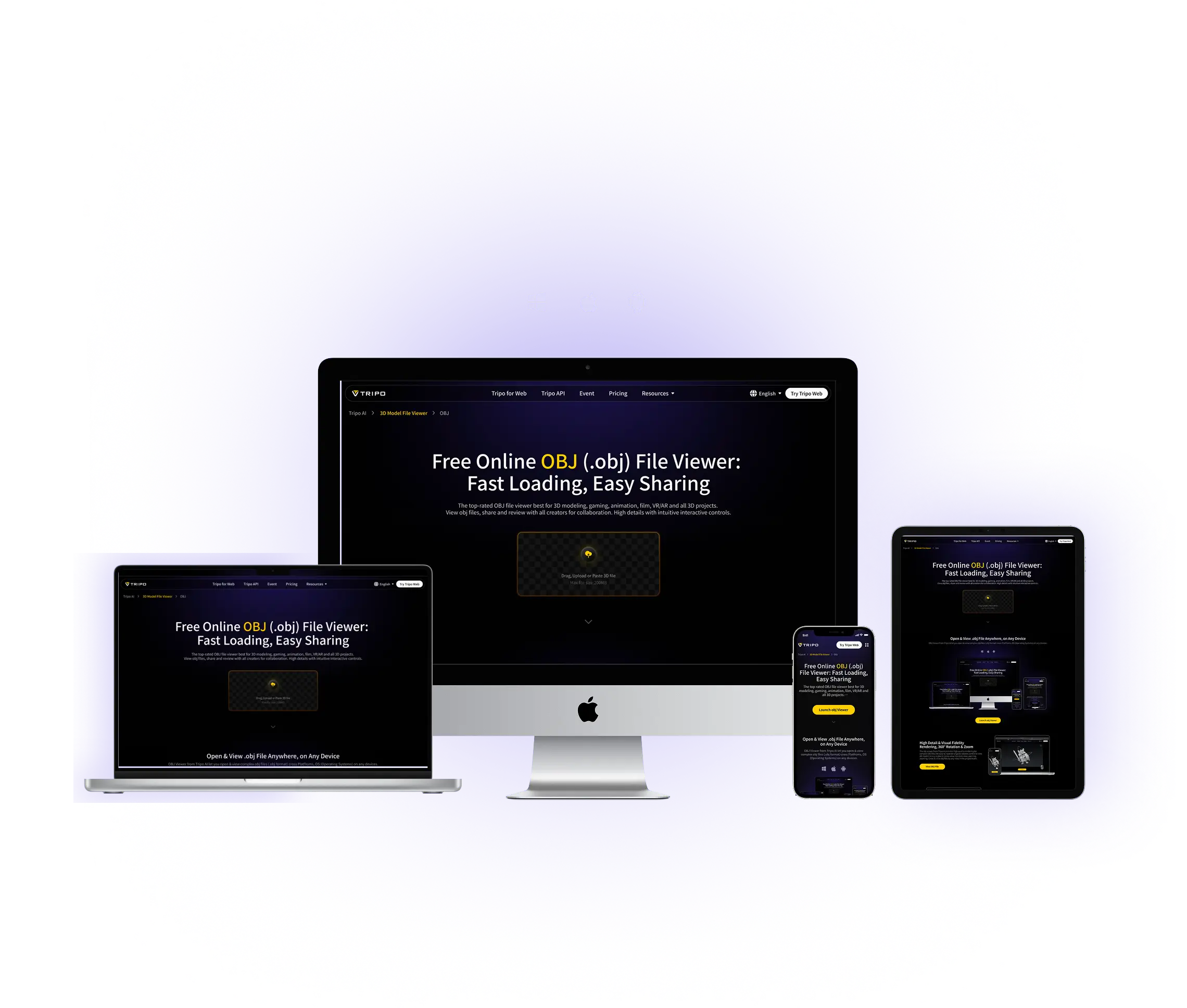 Free OBJ Viewer: View .obj Format Files Online on Any Device | Tripo AI